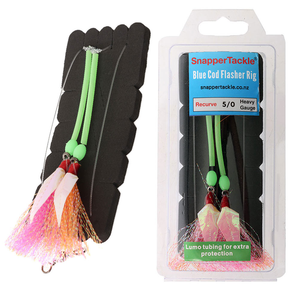 SnapperTackle Flasher Rig with Lumo Tubing Orange/Pink 5/0 - Flasher ...