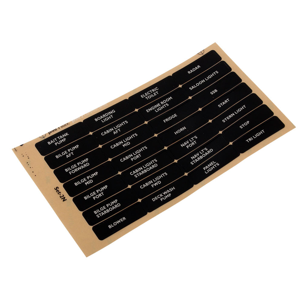 Buy BEP Electrical Panel Sticker Label Sets online at Marine-Deals.co.nz