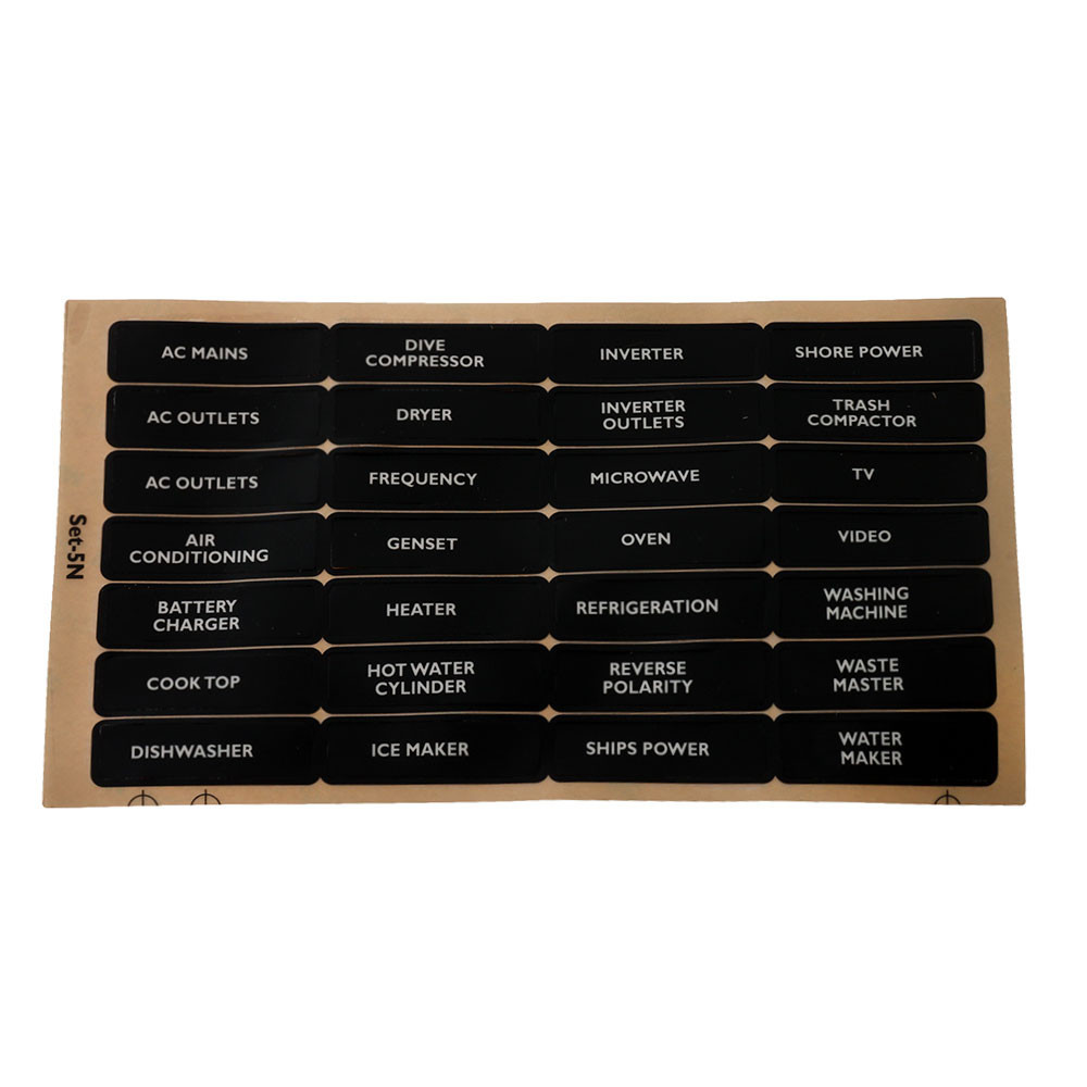 Buy BEP Electrical Panel Sticker Label Sets online at Marine-Deals.co.nz