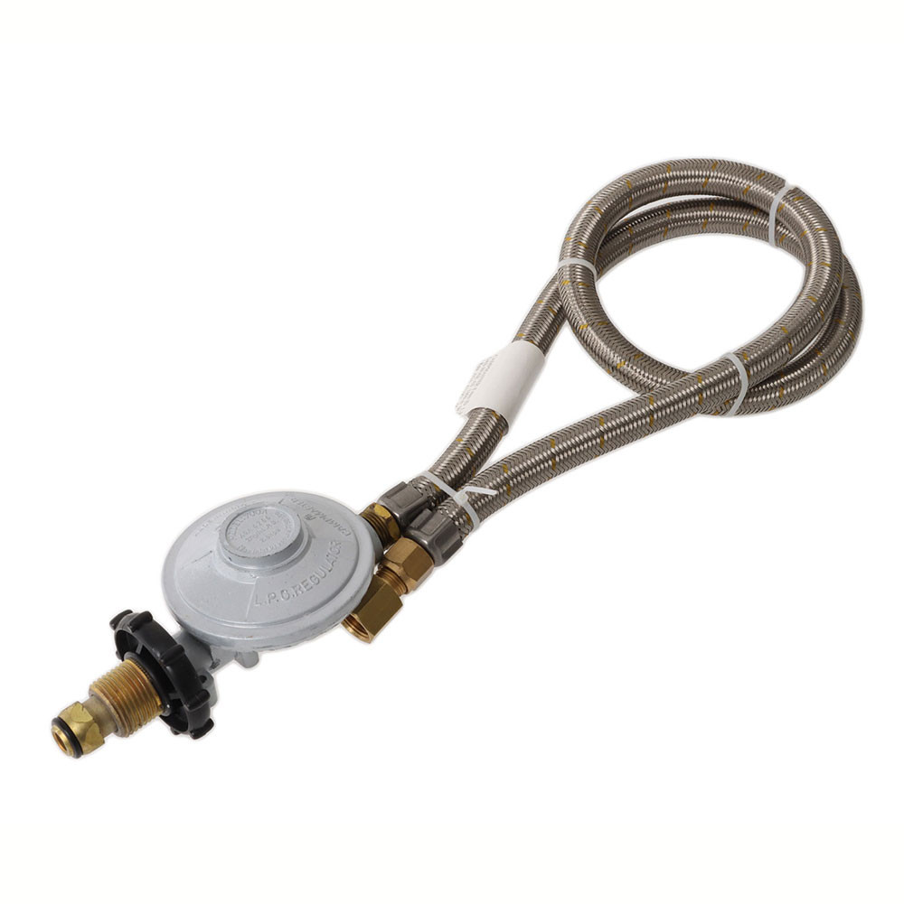 Campmaster BSP Gas Regulator POL Regulator with 900mm Stainless Steel ...