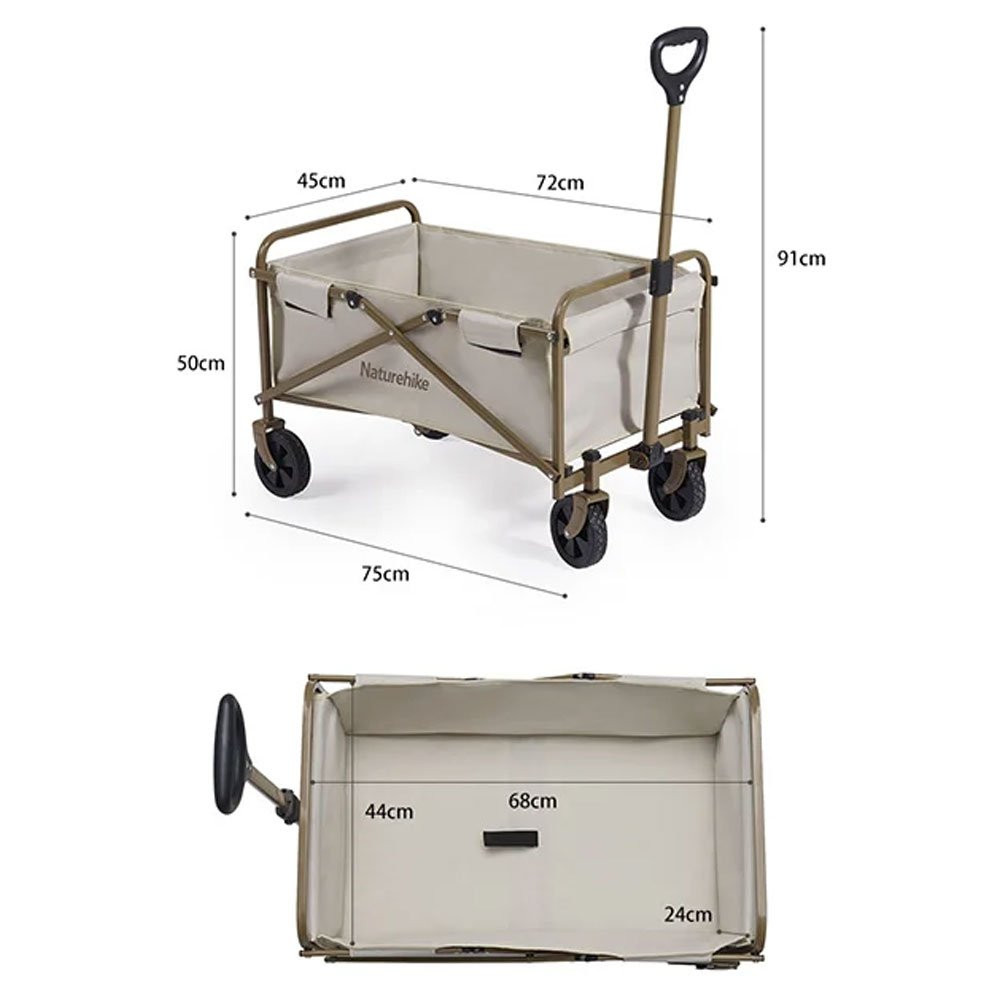 Naturehike Folding Outdoor Camp Cart Trolley - 80kg Capacity - Beach ...