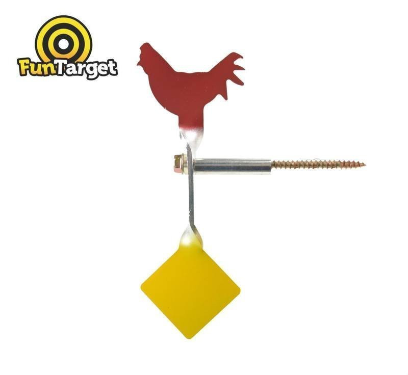 Fun Target Dual Airgun Spinner Stake Rooster Target - Target Shooting ...