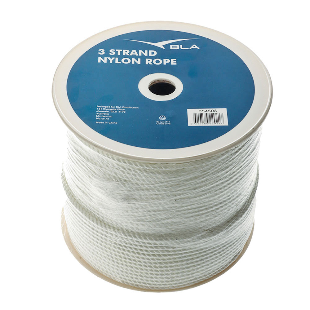 BLA Nylon Three Strand Rope Coil 8mm 250m - General Purpose Ropes ...