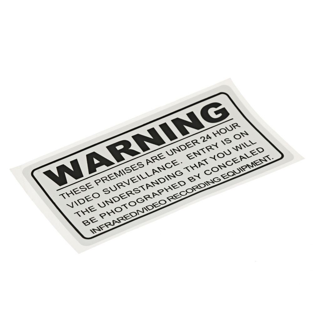 Surveillance Warning Sticker 40 x 80mm - Outside - Security - Boating