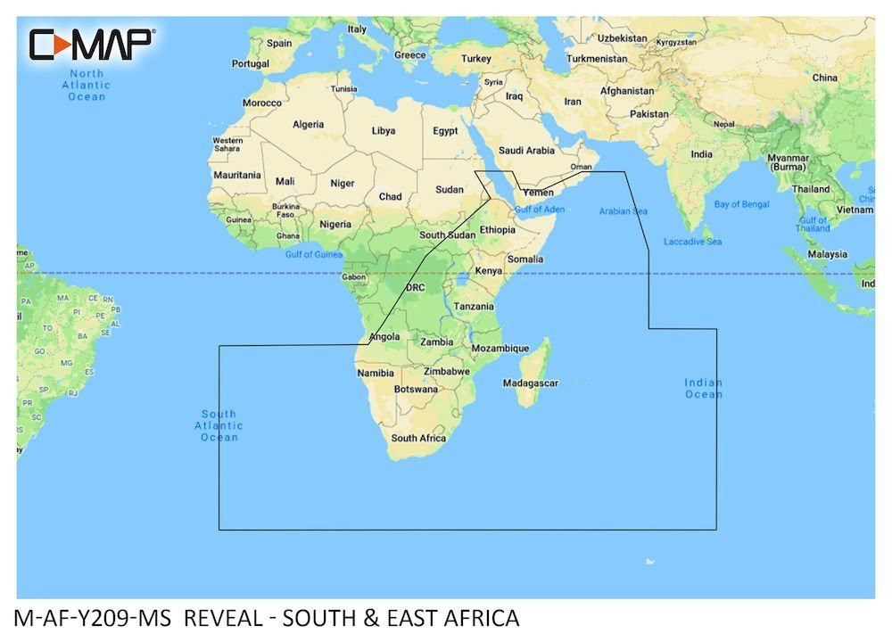 Buy C-MAP REVEAL M Africa / Central Europe Chart Card MSD online at ...