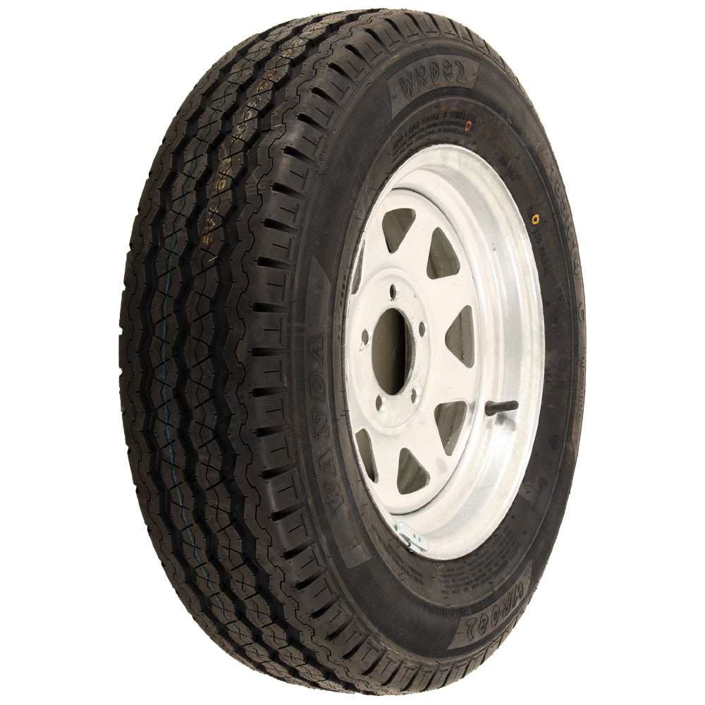 Buy Trailparts Galvanised Trailer Wheel 5x4.5in Rim and Tyre Assembly ...