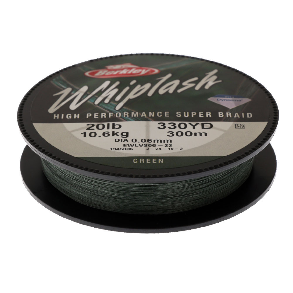 Buy Berkley Whiplash High Performance Super Braid Green 300m 20lb ...