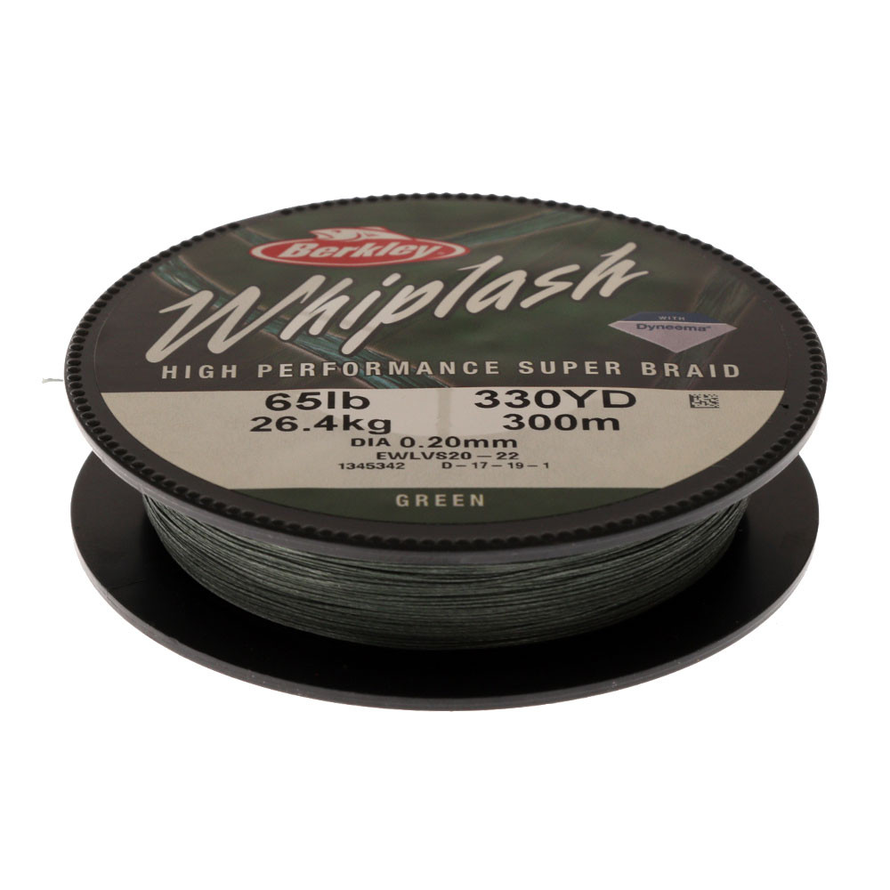 Buy Berkley Whiplash High Performance Super Braid Green 300m 65lb ...