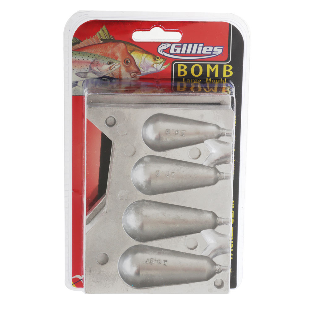 Buy Gillies Bomb Sinker Mould Large online at Marine-Deals.co.nz