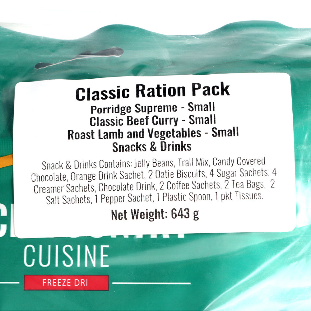 Buy Back Country Cuisine Classic 24 Hour Emergency Ration Pack - Solo ...