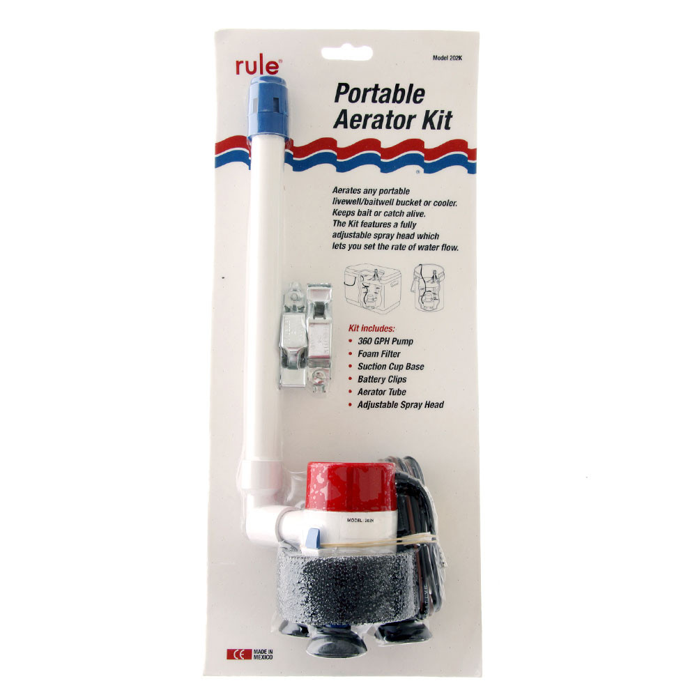 Buy Rule 360GPH Portable Aerator Kit 12v online at Marine-Deals.co.nz