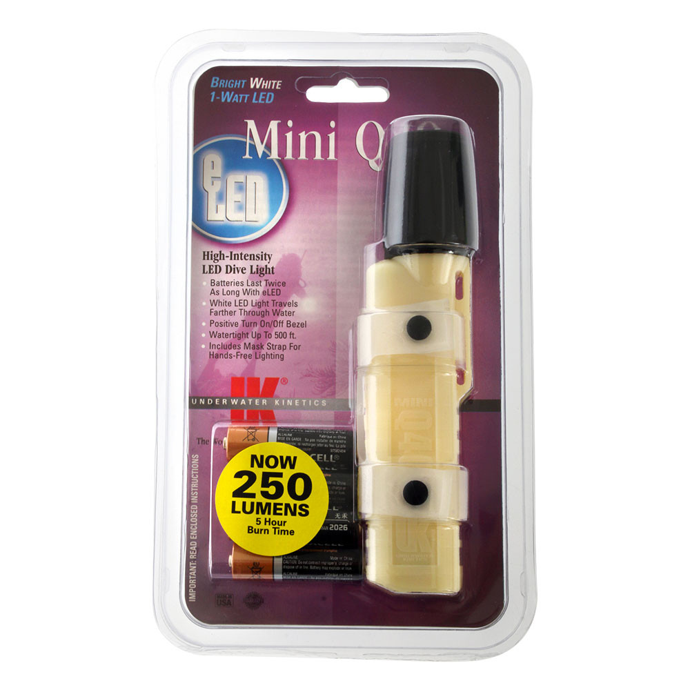 Buy Underwater Kinetics Mini Q40 eLED Dive Torch with Mask Strap 250lm ...