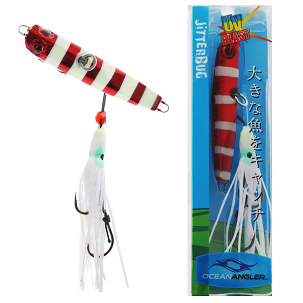 Buy Ocean Angler Jitterbug Inchiku Lure Red Flash Glow online at Marine ...