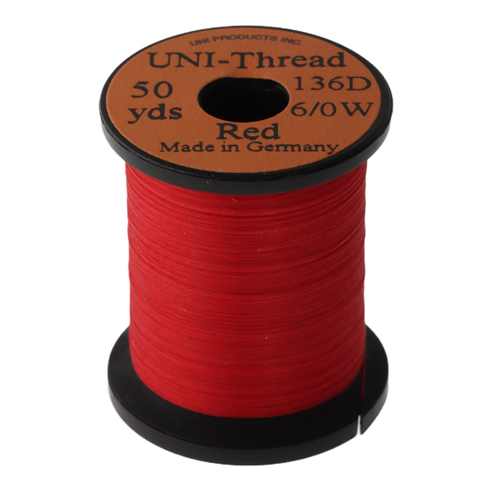 UNI Thread 6/0 50yd Red - Thread - Fly Tying Supplies - Fishing