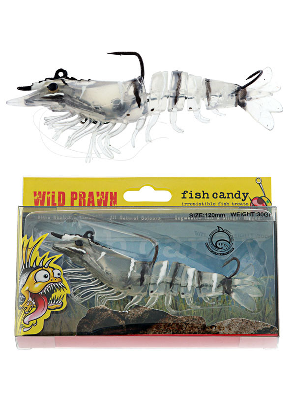 Buy Fish Candy Wild Prawn Soft Bait 120mm Jelly Prawn online at Marine ...