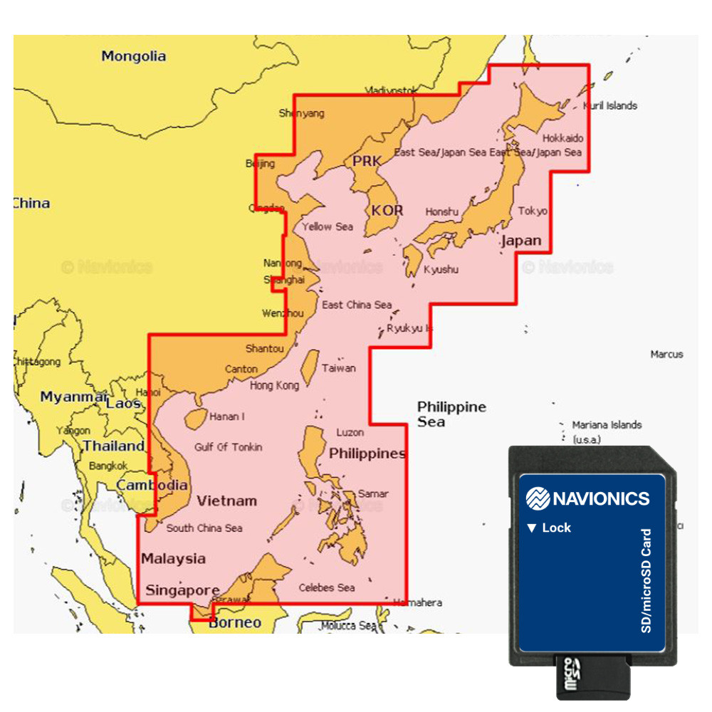 Buy Navionics Plus 35XG China Sea SD/MSD Chart Card online at Marine ...