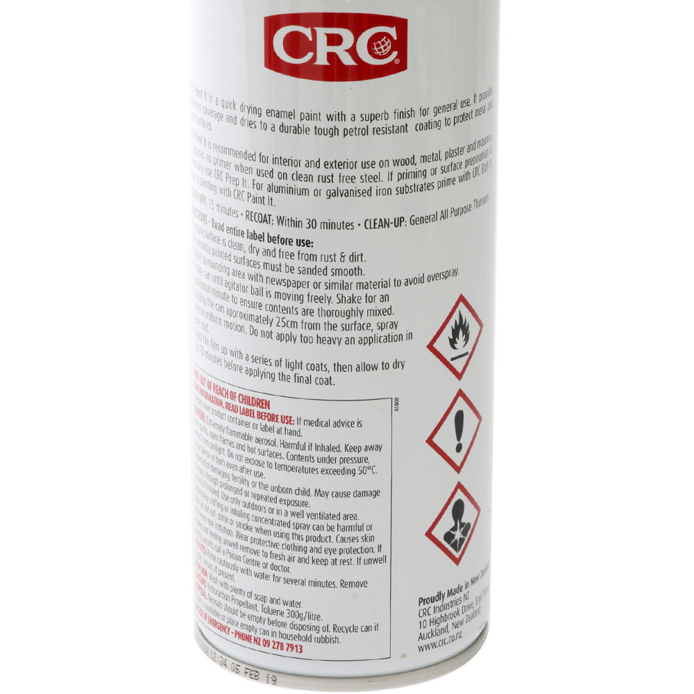 Buy CRC Paint It Quick Dry Enamel Spray Paint 400ml Black Satin online ...