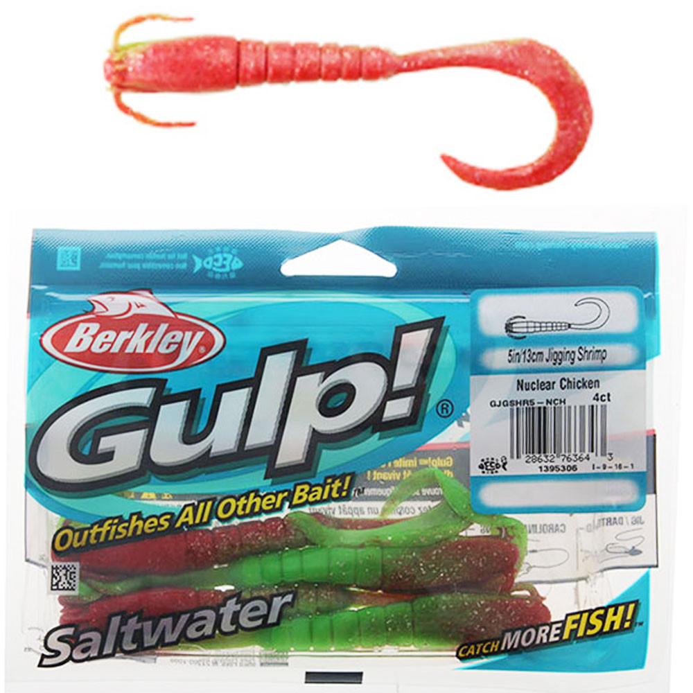 Buy Berkley Gulp Saltwater Jigging Shrimp Soft Bait 13cm Qty 4 Nuclear ...