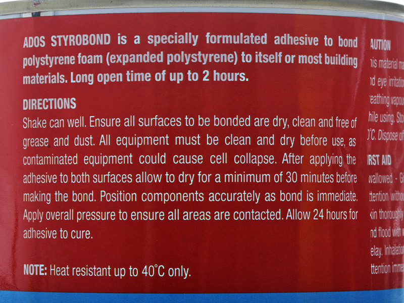 Buy ADOS Styrobond Polystyrene Adhesive 500ml online at Marine-Deals.co.nz