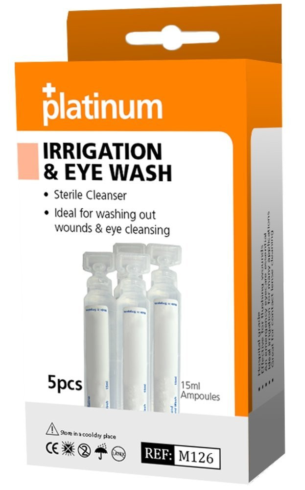Platinum Irrigation / Eye Wash Sterile Cleanser 15ml Qty 5 - Health ...