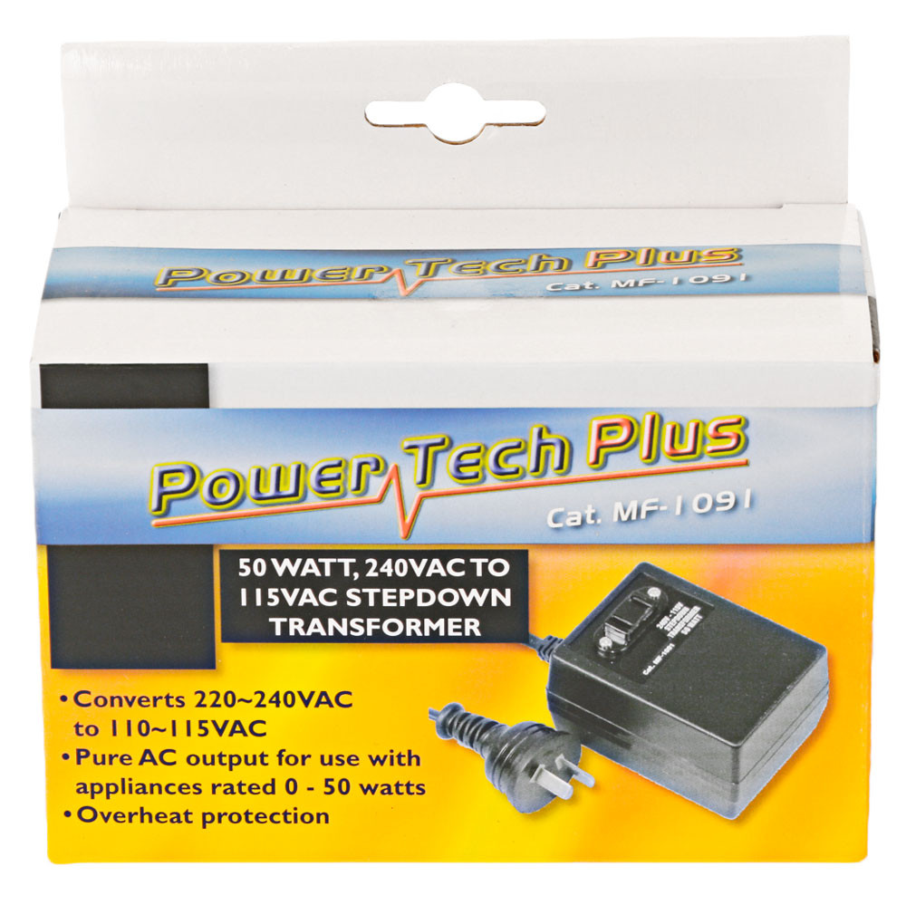 Buy Powertech Stepdown Transformer 50VA 240VAC to 115VAC online at ...