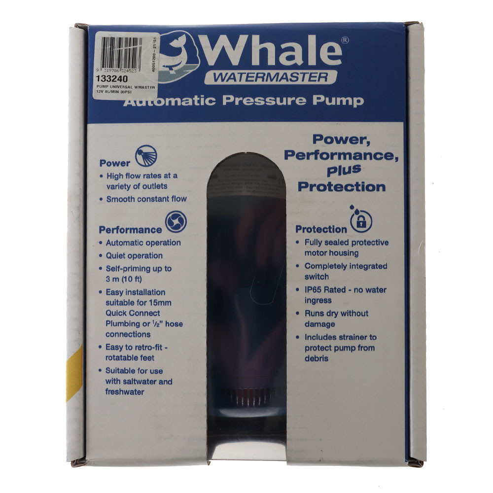 Buy Whale Watermaster Automatic Pressure Pump 8LPM 30PSI 12V - Returned ...