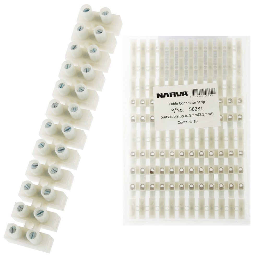 Buy NARVA Connector Cable Strip 5mm Pk10 online at Marine-Deals.co.nz