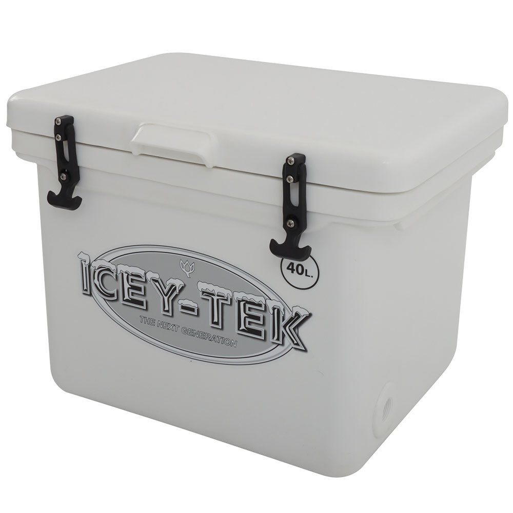 Icey-Tek Cube Chilly Bin Cooler 40L White - Chilly Bins & Coolers - Boating