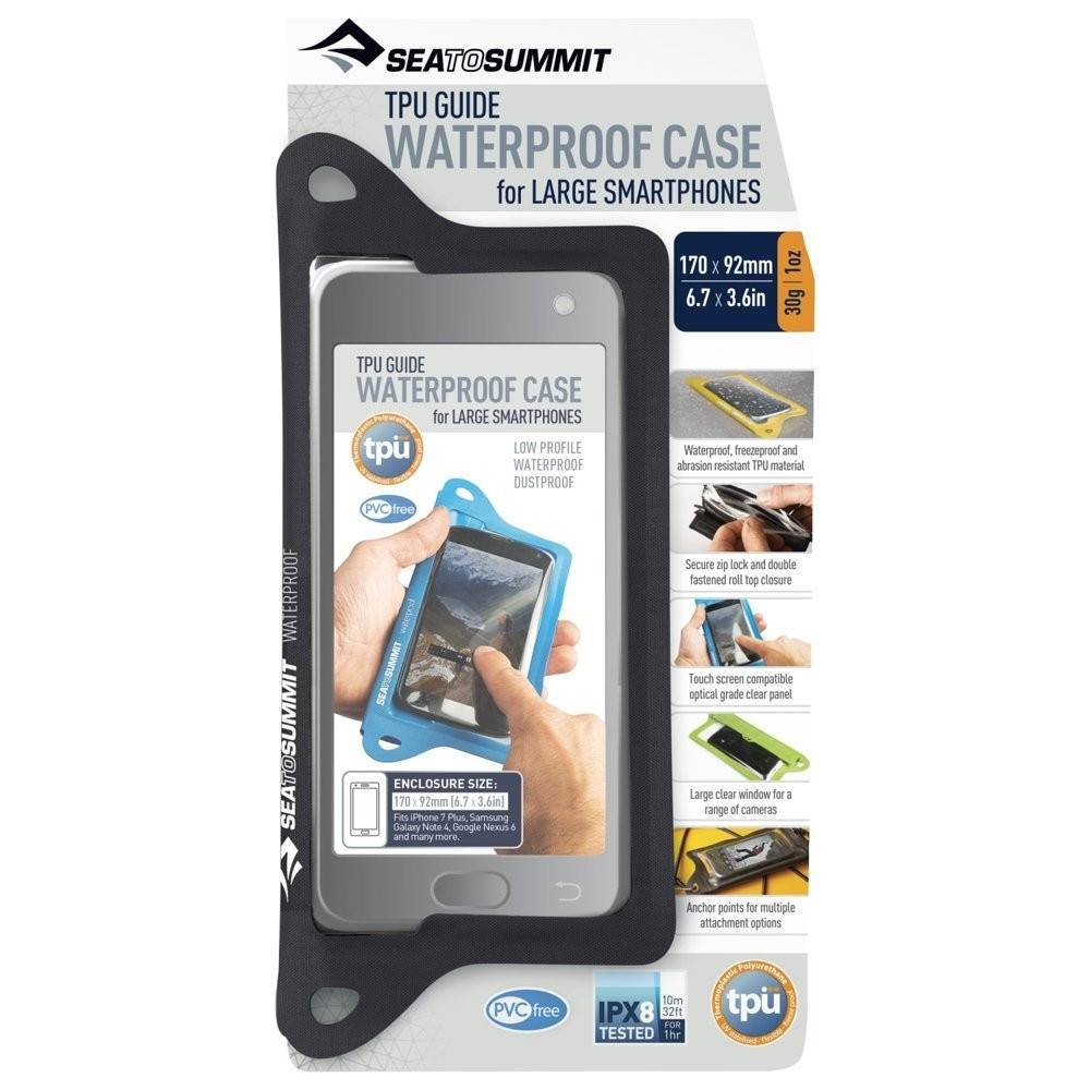 Sea to Summit TPU Guide Smartphone Waterproof Case Black - Waterproof ...
