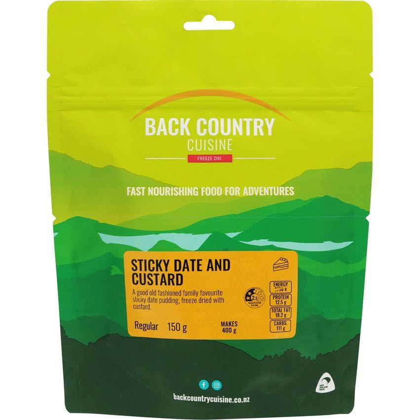 Back Country Cuisine Sticky Date and Custard Regular - Freeze Dried ...