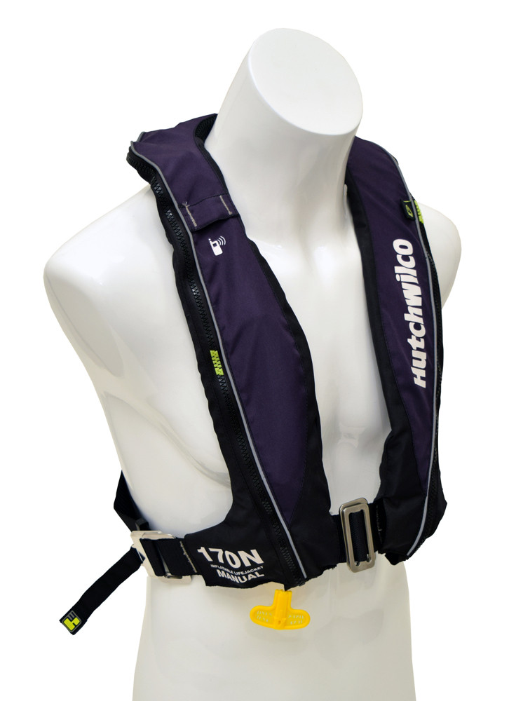 Buy Hutchwilco Super Comfort 170N Manual Inflatable Life Jacket Navy ...