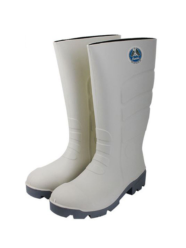 Buy Bata Worklite Anti-Slip Safety Gumboots White Grey UK11 online at ...