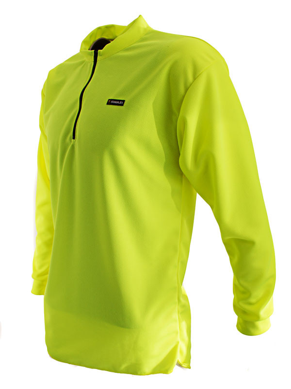 Swazi Quick-Dry High Visibility Long Sleeve Rash Top Fluoro Yellow M ...