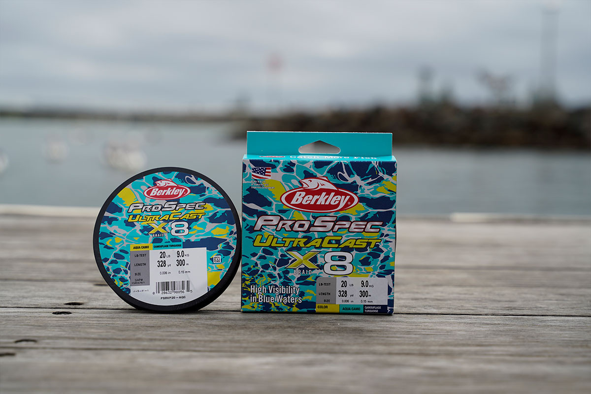 Buy Berkley ProSpec X8 UltraCast Braid Aqua Camo 300m online at Marine-Deals.co.nz