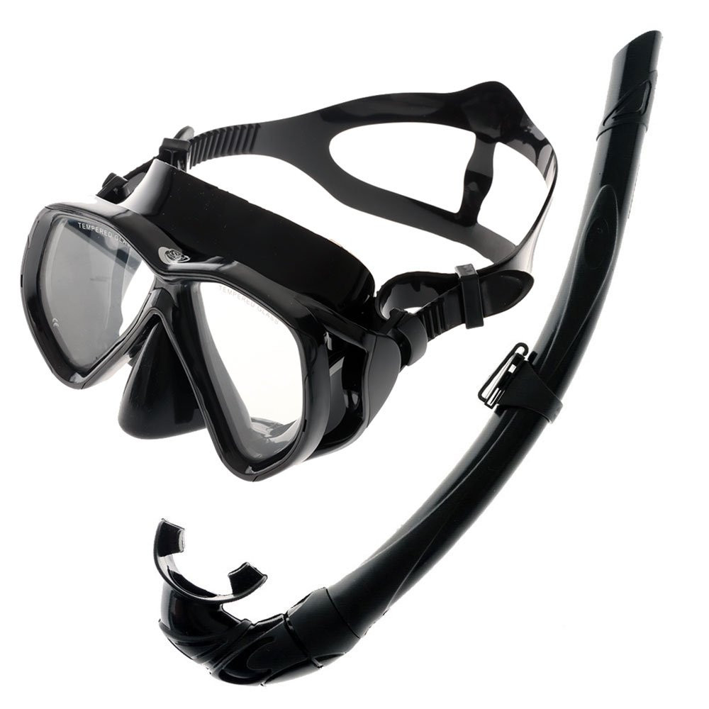 Buy Sea Harvester Silicone Freedive Mask and Snorkel Set Black online ...