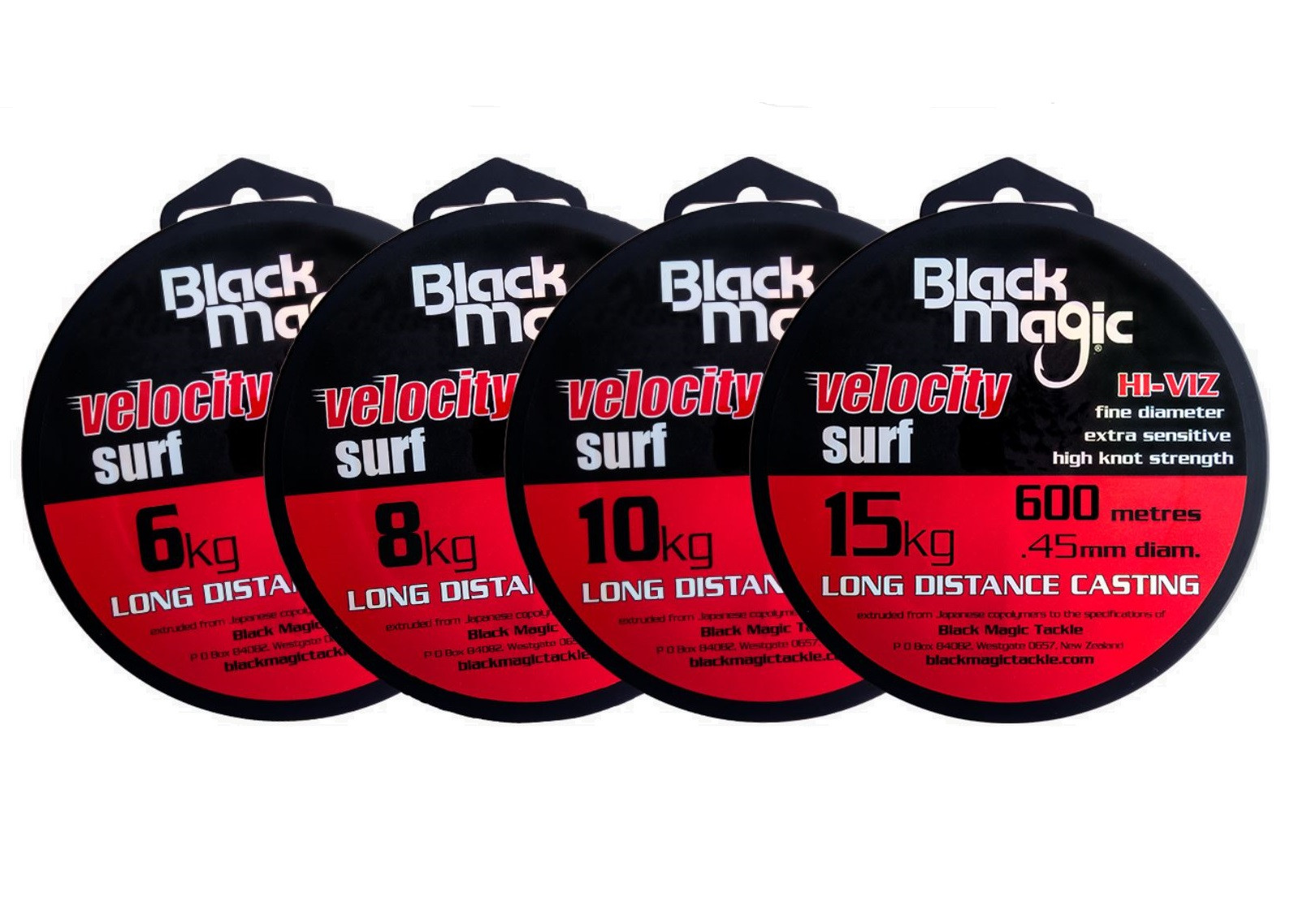 Black Magic Velocity Surf Hi-Viz Monofilament Line 600m - Monofilament ...