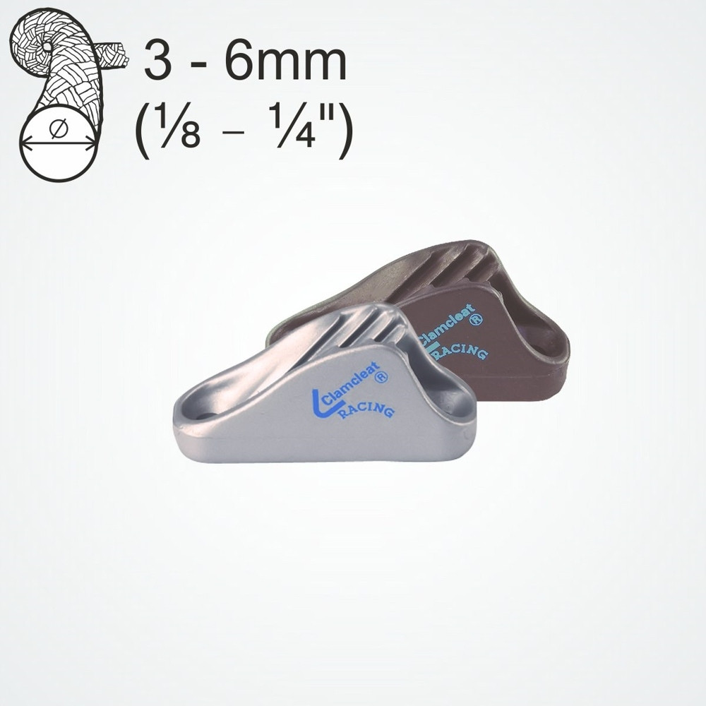 Buy Clamcleat CL222 Racing Mini Cleat Silver online at Marine-Deals.co.nz
