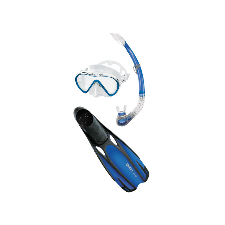 Buy Mares Cobia and Fluida Adult Dive Mask Snorkel and Fins Set Blue ...