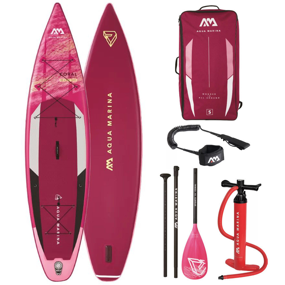 Buy Aqua Marina Coral Touring Inflatable Stand Up Paddle Board Package ...