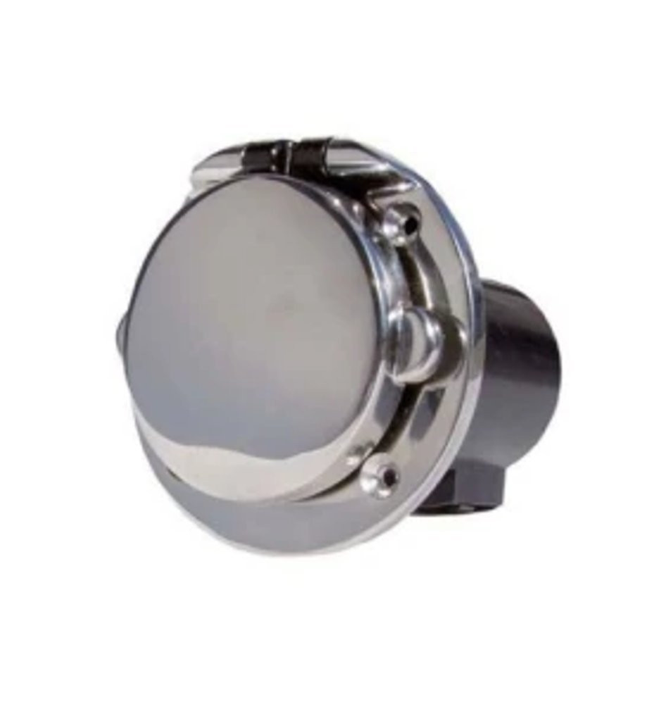 VETUS Flush-Mounted Stainless Steel Shore Power Wall Inlet 16A Polished ...