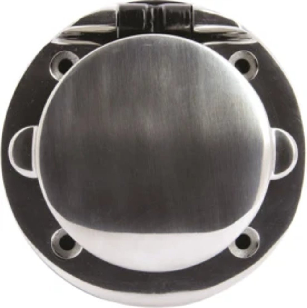 VETUS Flush Mount Schuko Wall Socket Polished Stainless Steel 16A IP56 ...