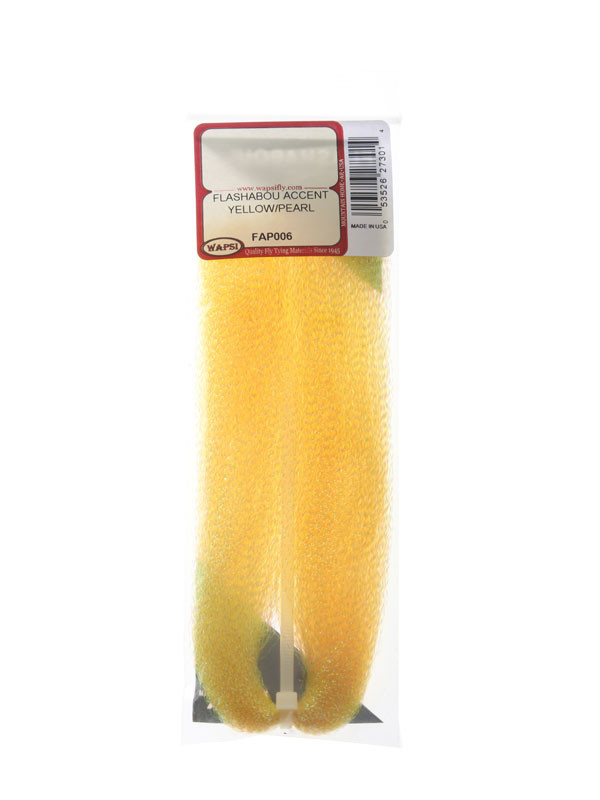 Wapsi Flashabou Accent Yellow/Pearl - Flash - Fly Tying Supplies - Fishing