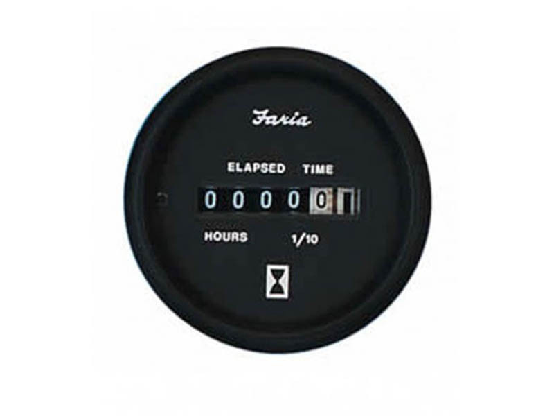 Buy Faria 12824 Hourmeter Gauge Euro Black online at Marine-Deals.co.nz
