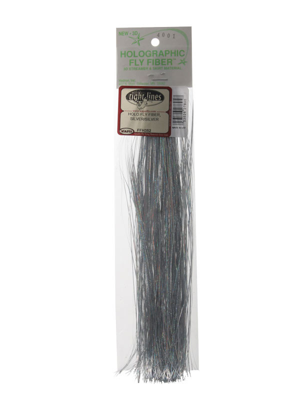 Wapsi Holographic Fly Fibre Silver/Silver - Flash - Fly Tying Supplies ...