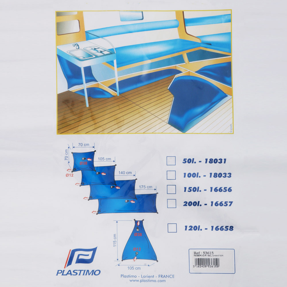 Buy Plastimo Flexible Water Tank 120L online at Marine-Deals.co.nz