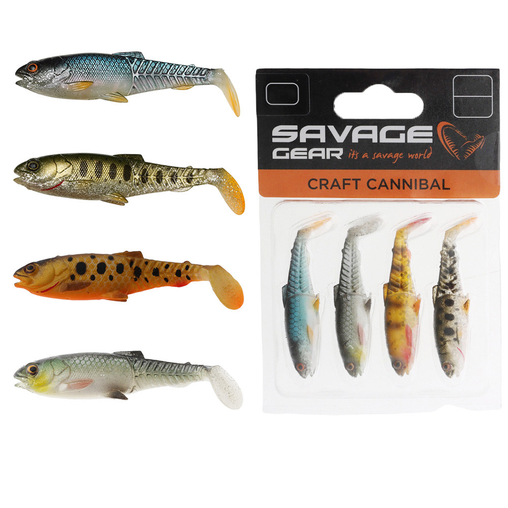 Savage Gear Craft Cannibal Paddletail Soft Bait 6.5cm 4g Qty 4 - Packs - Soft Bait - Fishing