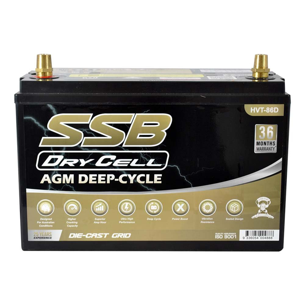 Buy SSB HVT-86D Dual Purpose VRLA AGM Deep Cycle Battery 12V 12Ah ...