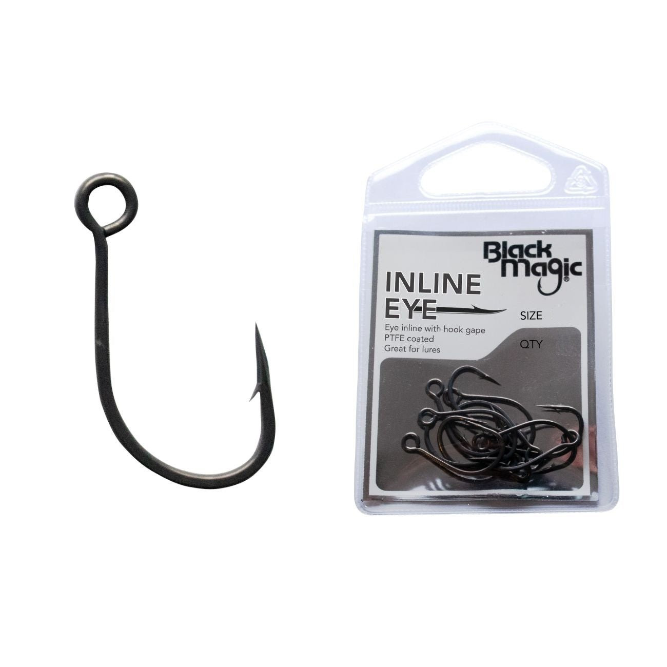 Black Magic Inline Eye Assist Hook Size 02 Qty 10 - Assist Hooks - Jig ...