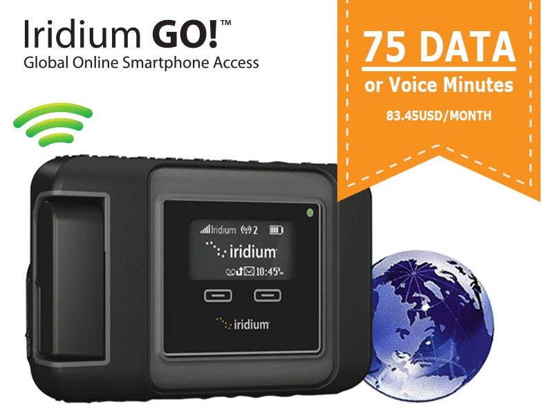 Buy Iridium GO! Monthly Subscription with 75 Data or Voice Minutes - 83 ...