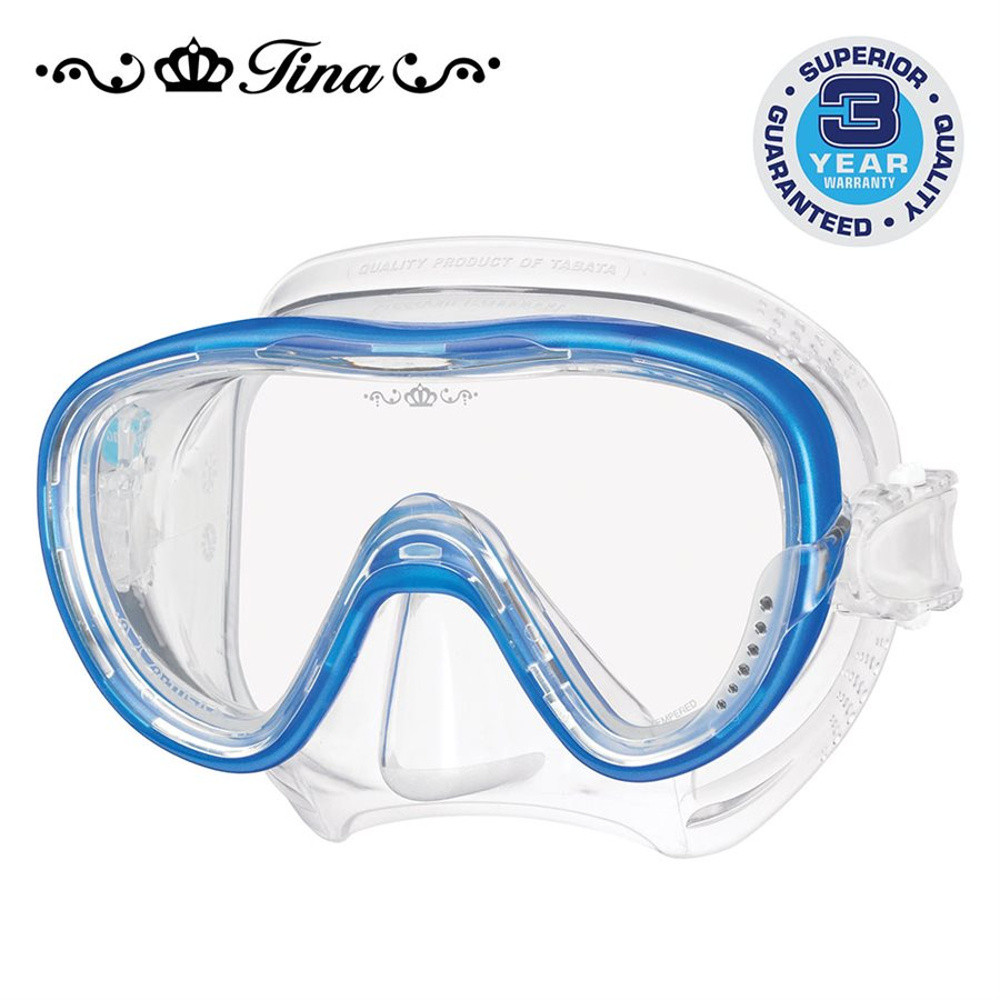 Buy TUSA Freedom Tina Mask Fishtail Blue online at Marine-Deals.co.nz